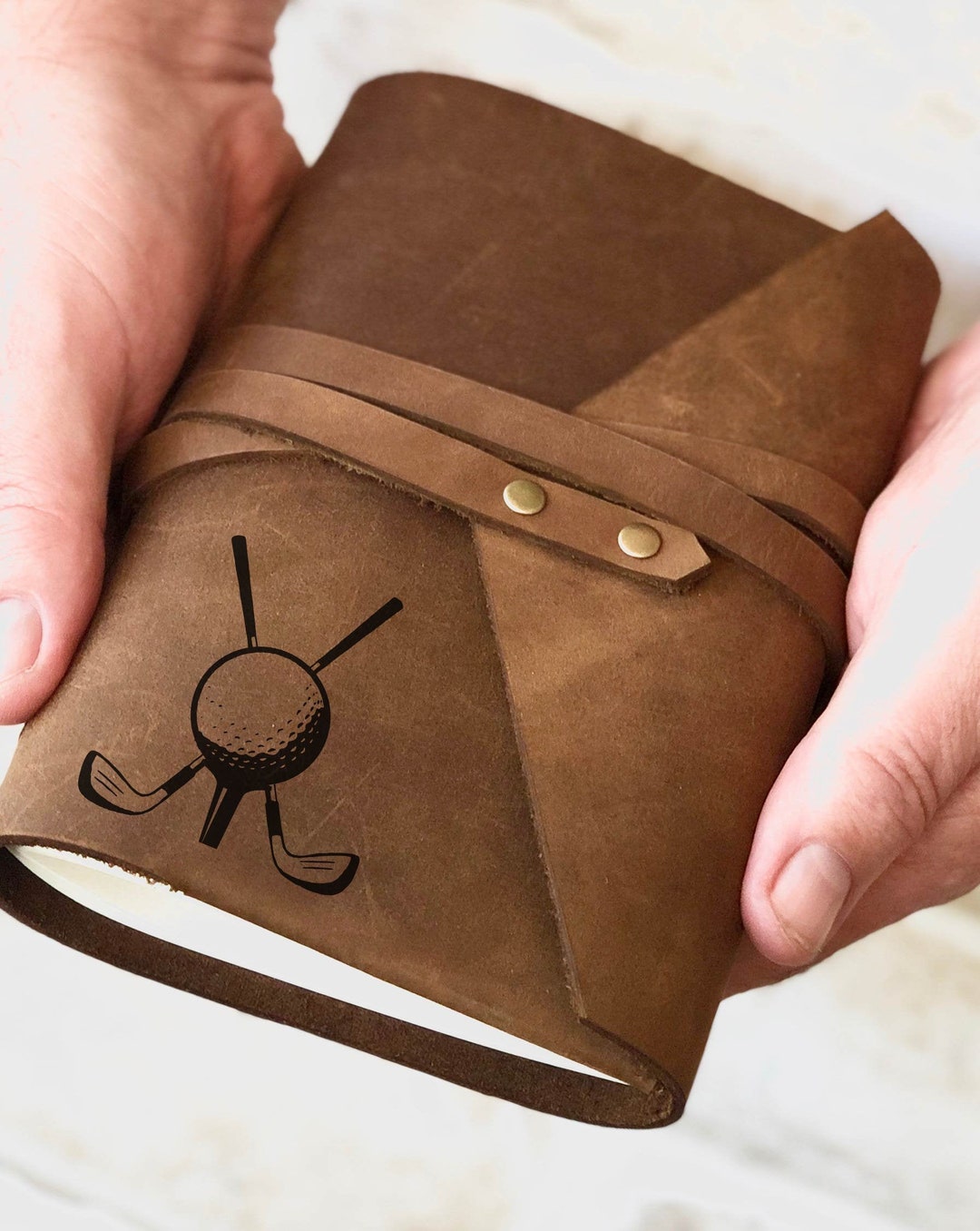 Personalized Leather Golf Journal: Handmade Australian Leather ...