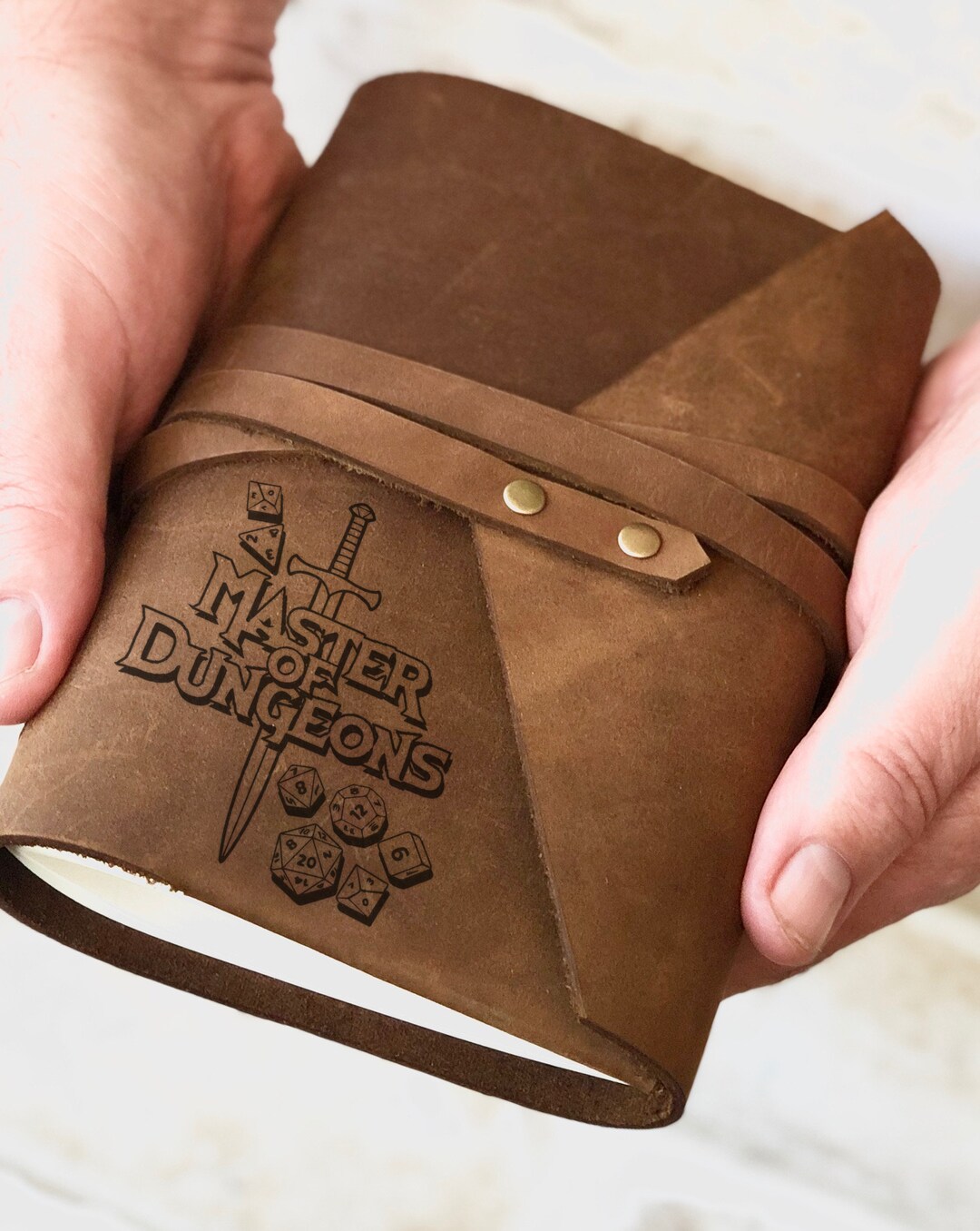 Personalized Leather Dnd Journal: Engraved Dungeon Master Notebook - Etsy