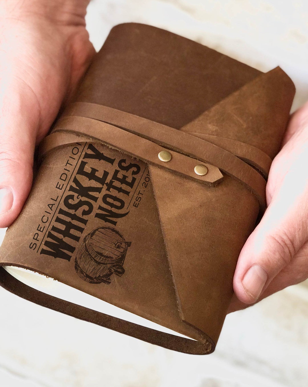 Personalized Leather Whiskey Tasting Notebook: Engraved Journal With ...