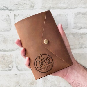 Coffee Tasting Journal, Leather Coffee Notebook, Personalised Coffee ...