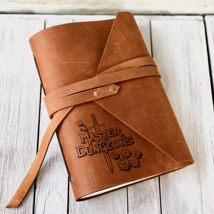 Personalized Leather Dnd Journal: Engraved Dungeon Master Notebook - Etsy