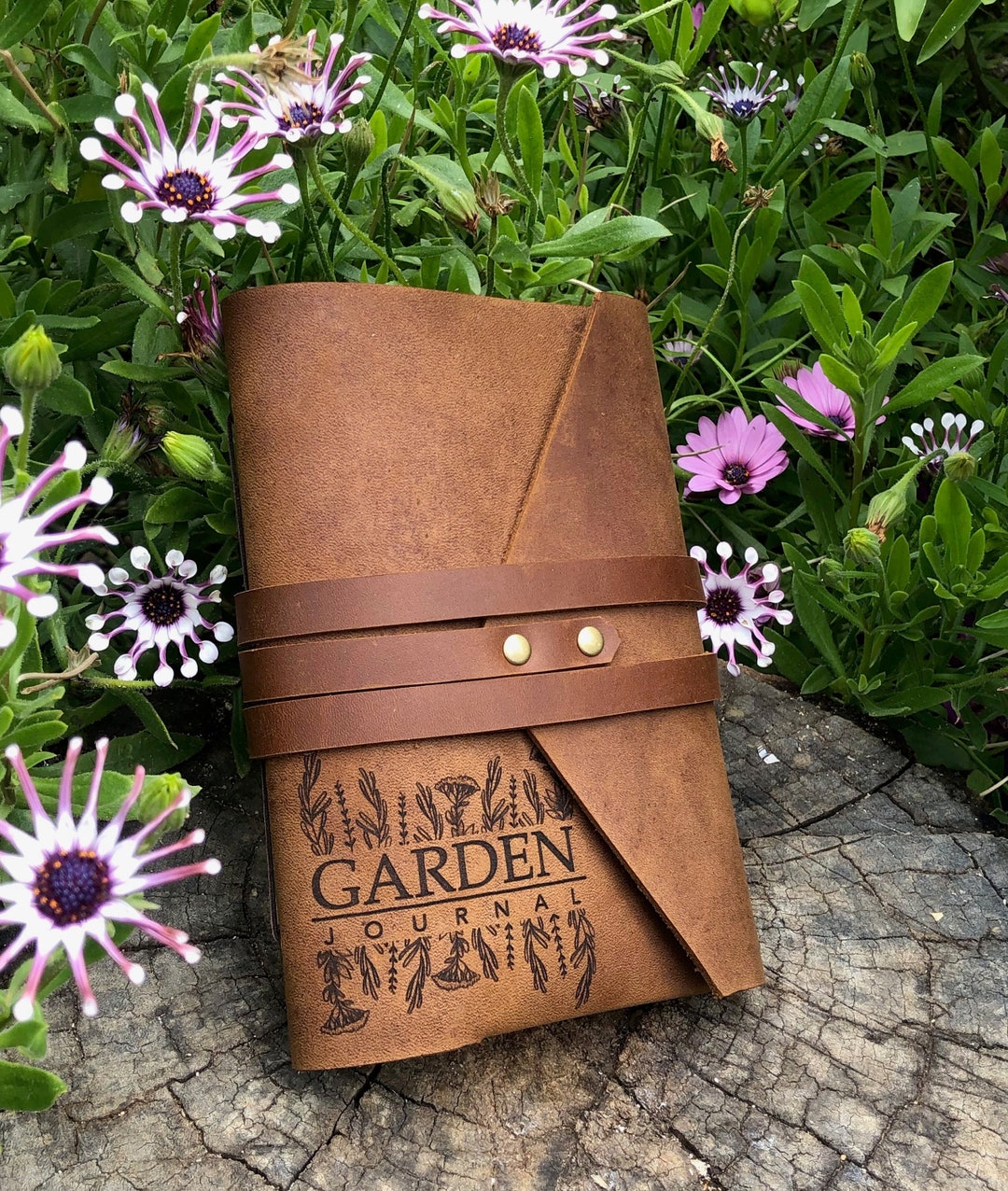 Personalized Leather Garden Journal: Botanical Planner, Gardener's ...