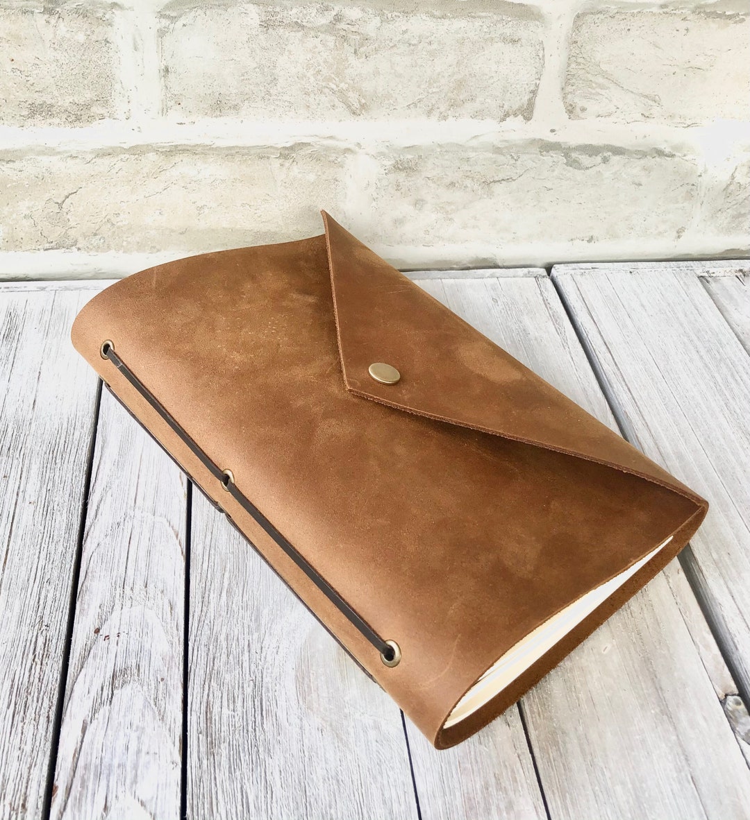 Personalized A5 Leather Journal: Handmade Custom Writer's Diary - Etsy