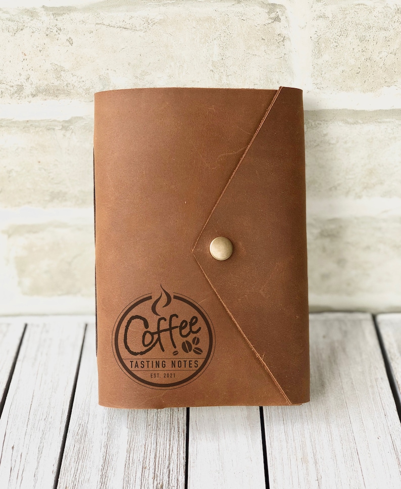 Coffee Tasting Journal, Leather Coffee Notebook, Personalised Coffee ...