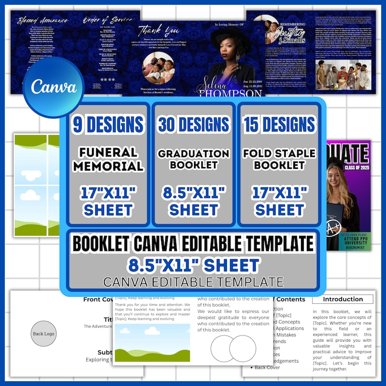 Booklet Canva Editable Template Fold & Staple Book (instant Download ...
