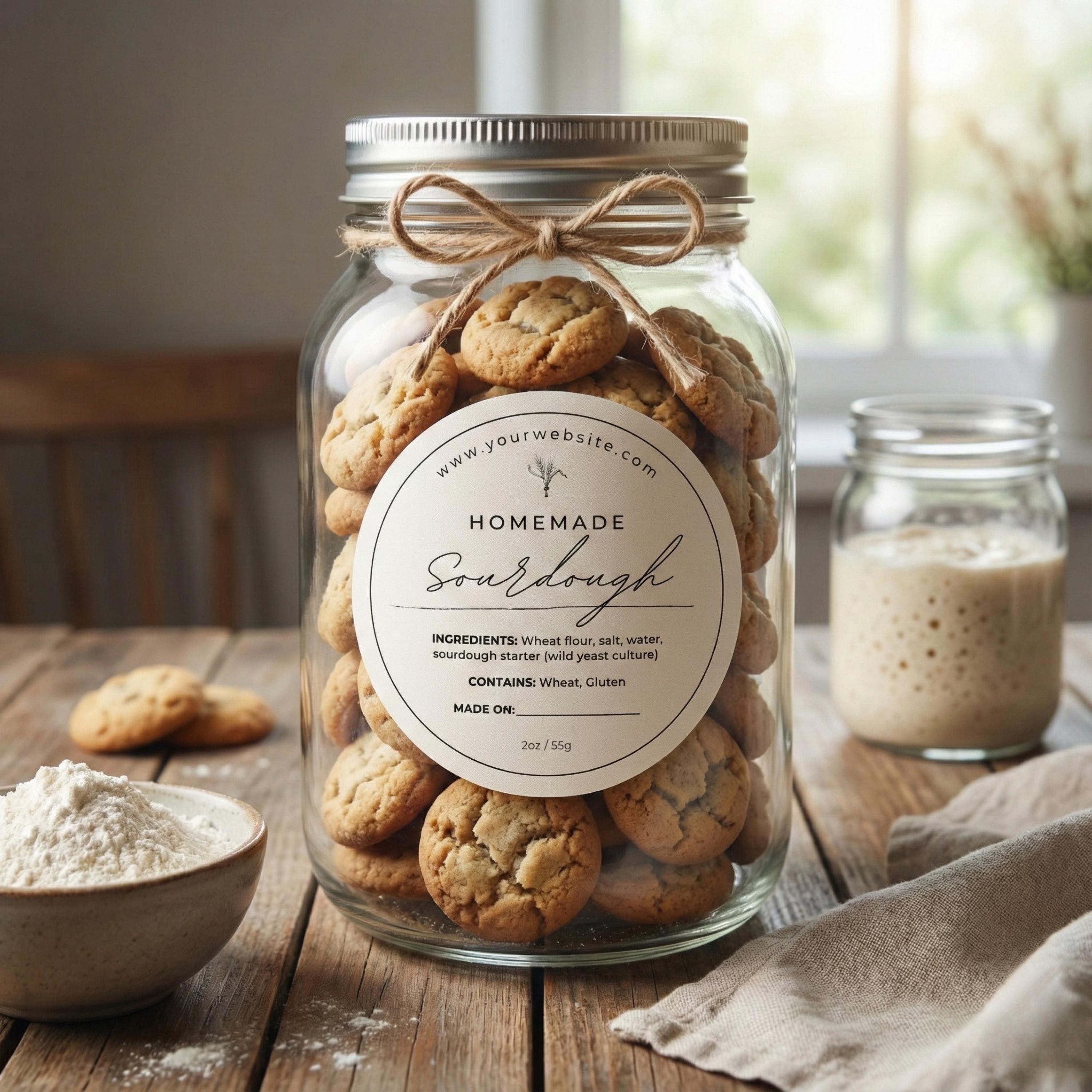Editable Cottage Food Label Canva Template Bakery Ingredient Sticker ...