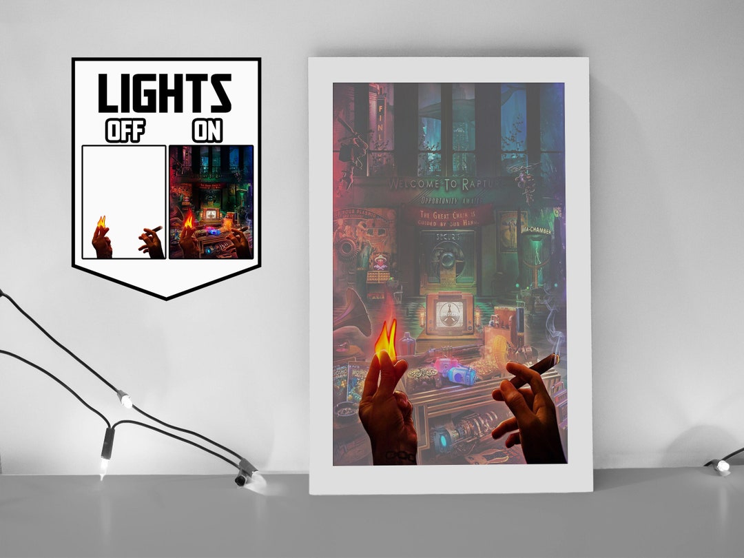 Bioshock Rapture Handmade LED Light Box,customizable Bioshock Wall ...