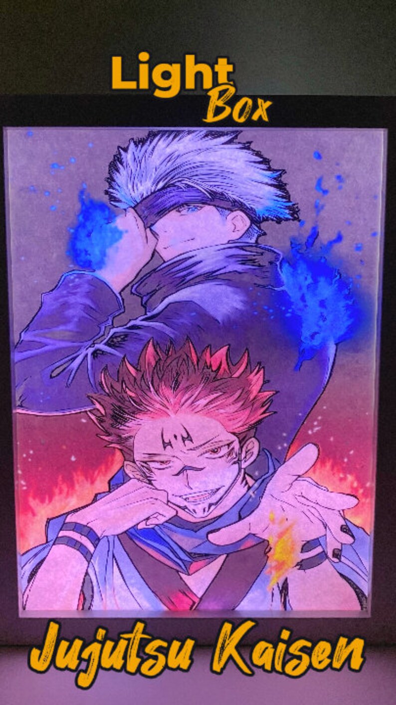 Jujutsu Kaisen Gojo Sukuna Handmade LED Light Box,customizable Anime ...