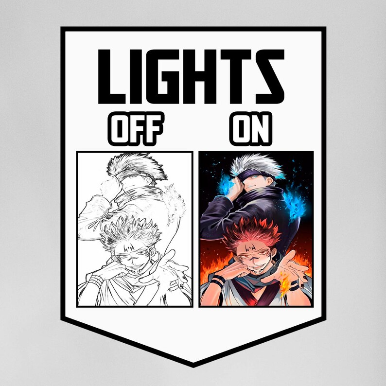 Jujutsu Kaisen Gojo Sukuna Handmade LED Light Box,customizable Anime ...