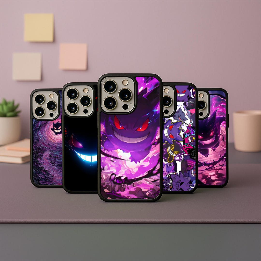 Gengar Ghost Creature Illustration Phone Case | Pokemon Covers - Etsy
