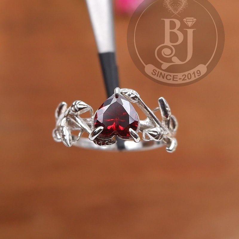 Garnet Ring - Etsy