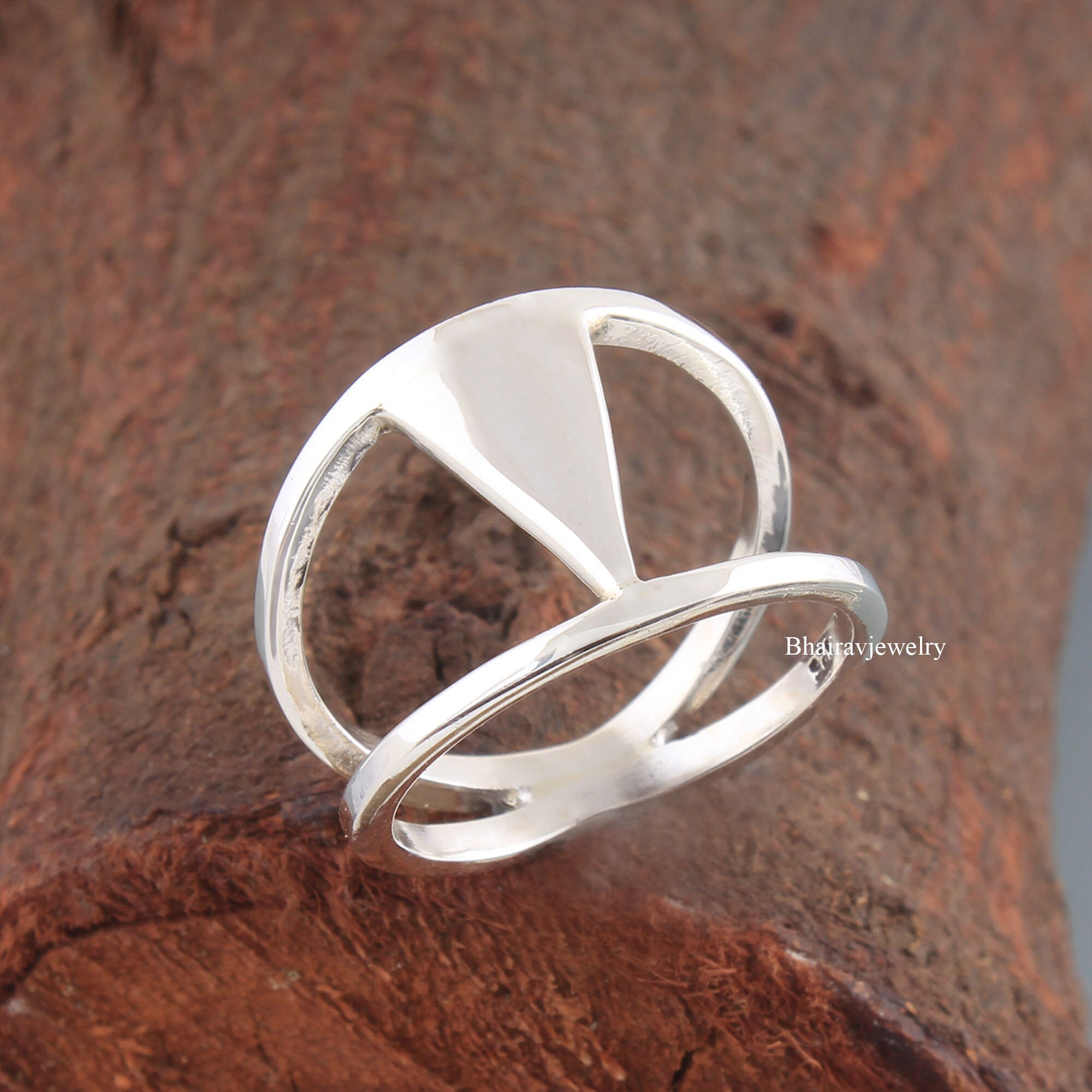 Geometric Ring 925 Sterling Silver V Shape Ring Arrow Ring | Etsy