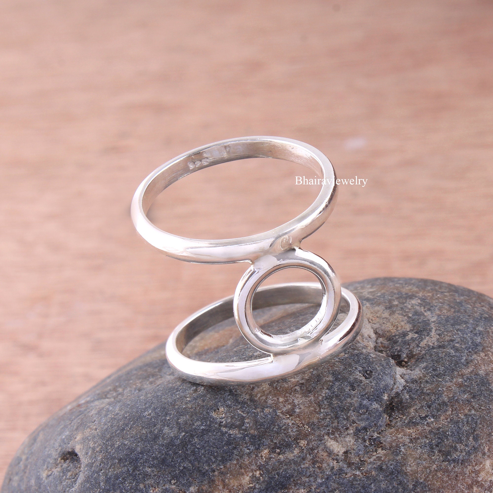 Sterling Silver Splint Ring 925 Sterling Silver Geometric Dip | Etsy Canada