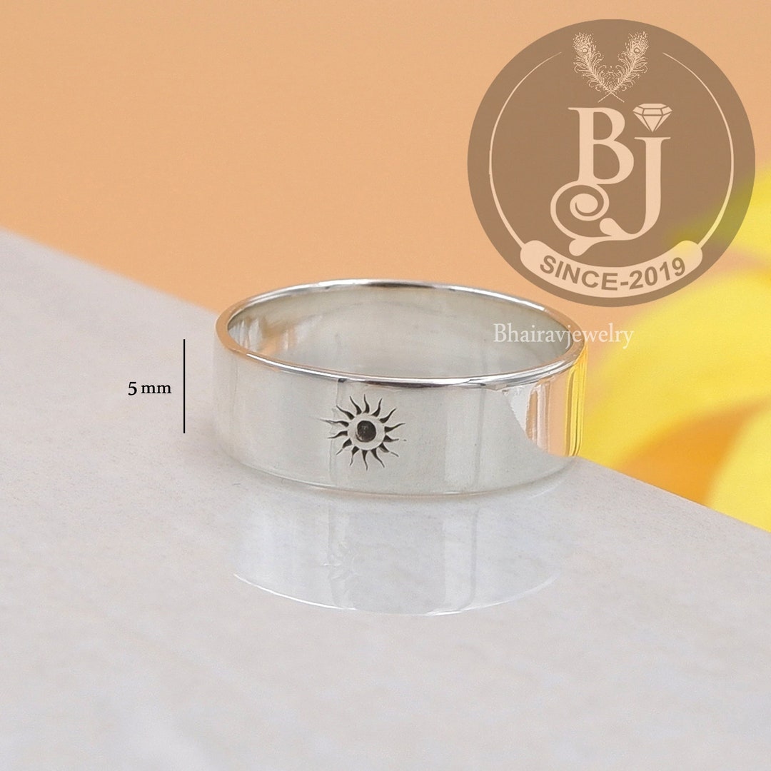Engraved Sun Ring, 9258 Sterling Silver Sun Ring, Sun Jewelry, Sun ...