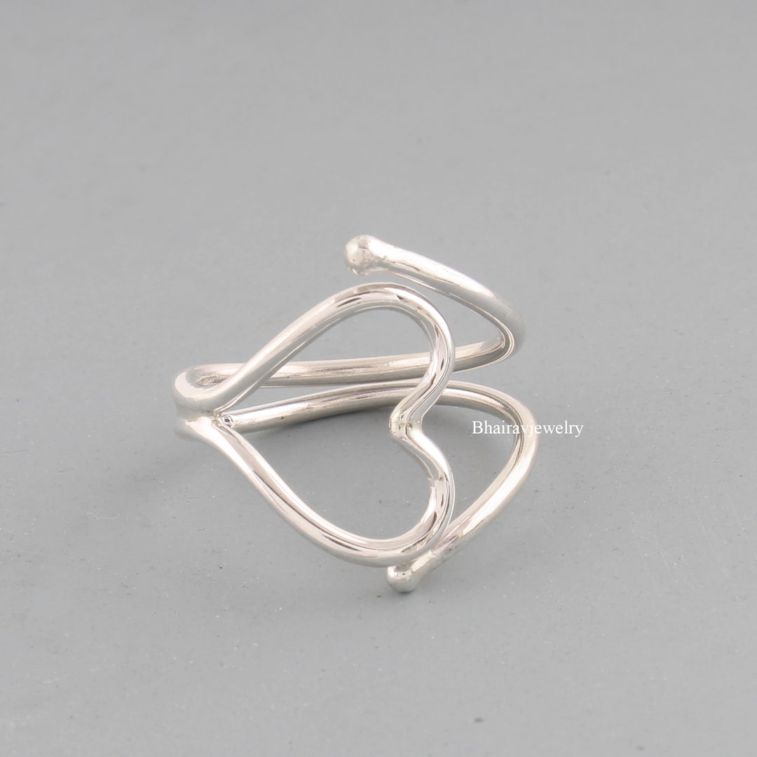 Sterling Silver Heart Splint Ring: Handmade Finger Support - Etsy
