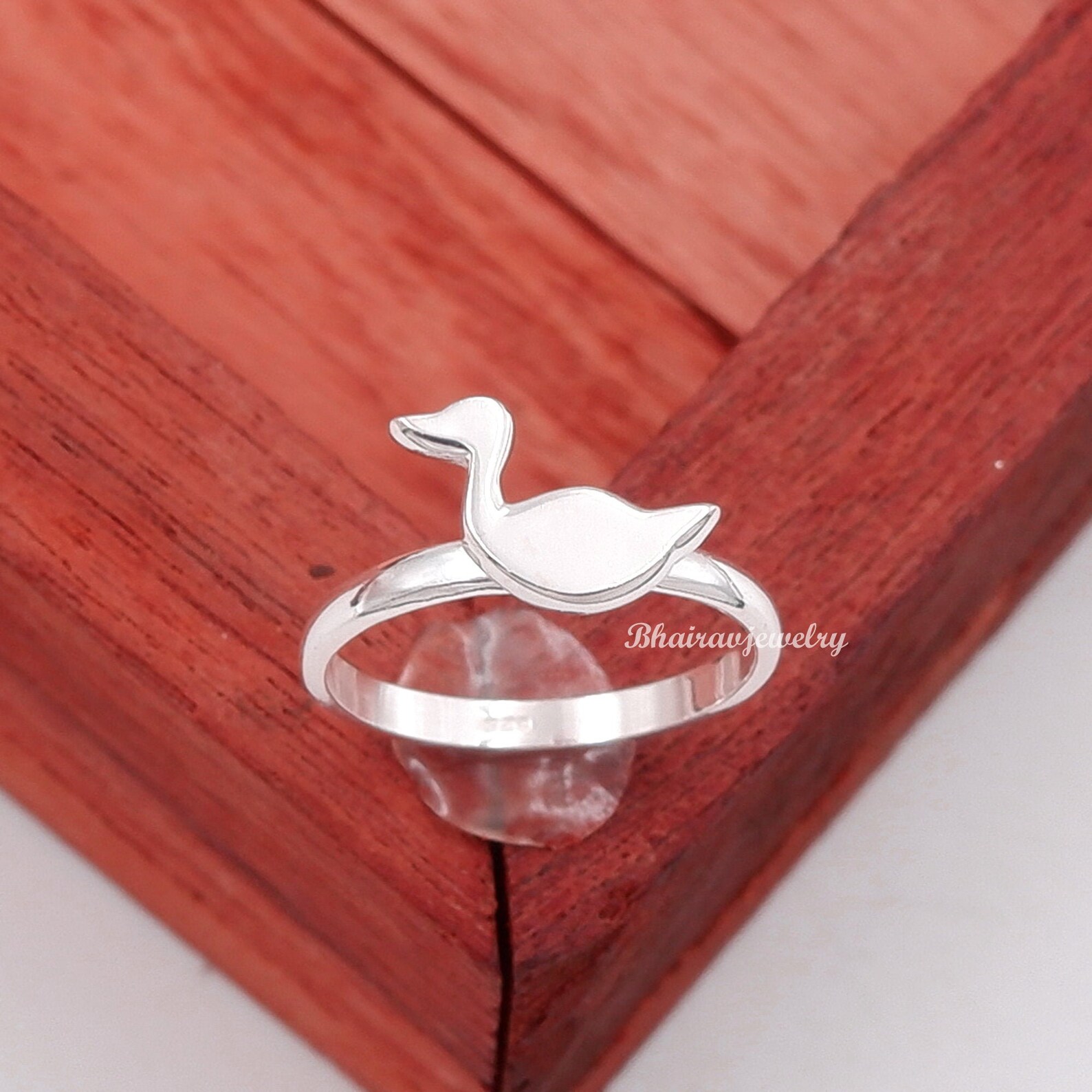 Duck Silver Ring 925 Sterling Silver Handmade Duck Jewelry | Etsy
