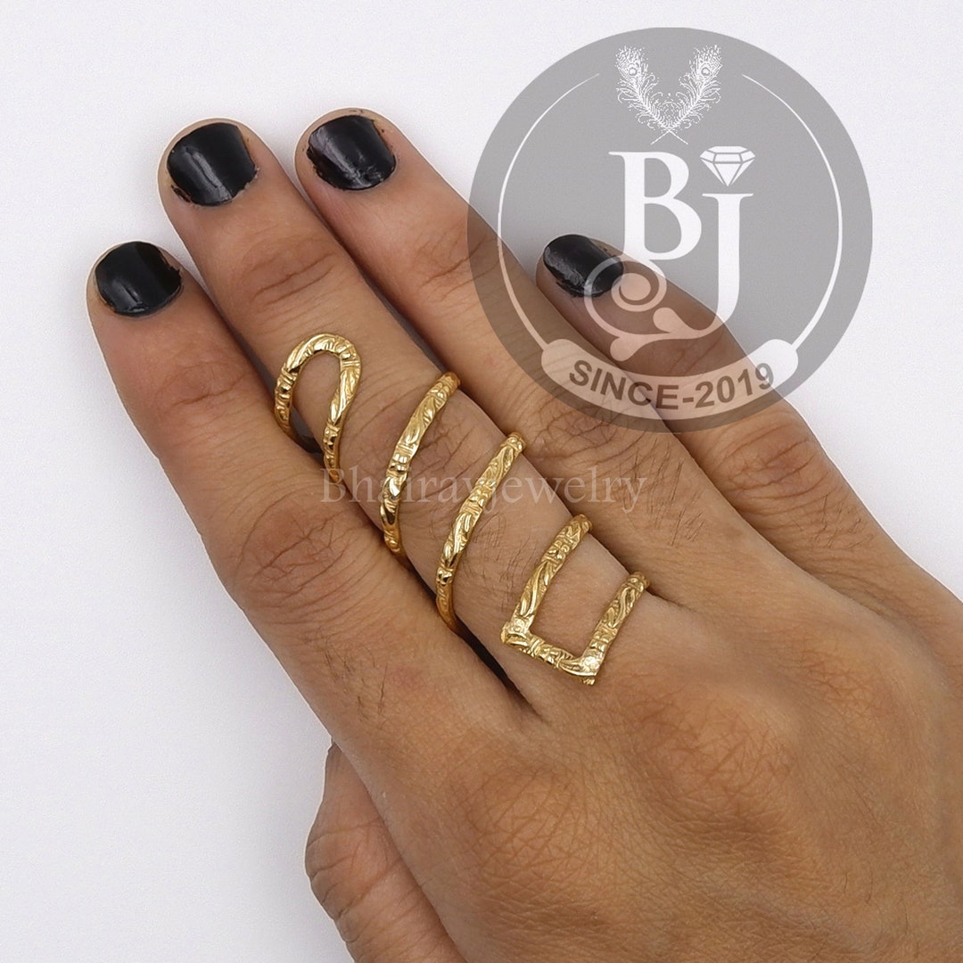 Sterling Silver Finger Splint Ring: Handmade Adjustable Arthritis Ring ...