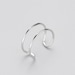 925 Sterling Silver Double Loop Ring, Modern Ring, Mothers Day Ring, Silver Ring, Crescent Ring ...
