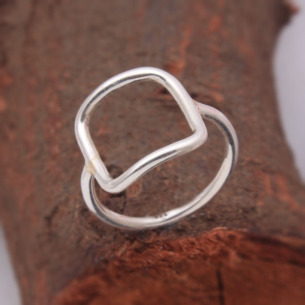 Modern Silver Ring - Etsy