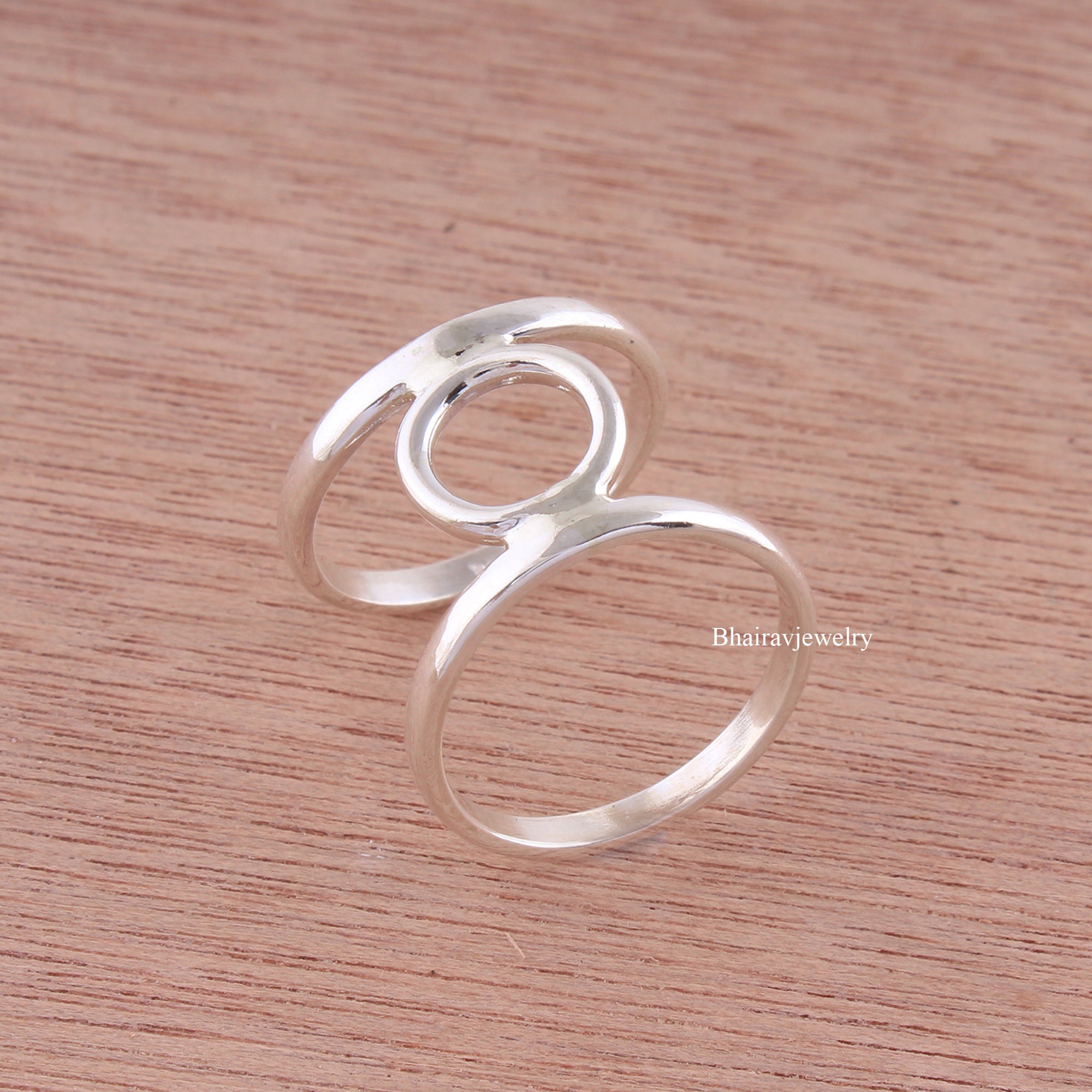 Sterling Silver Splint Ring 925 Sterling Silver Geometric Dip | Etsy