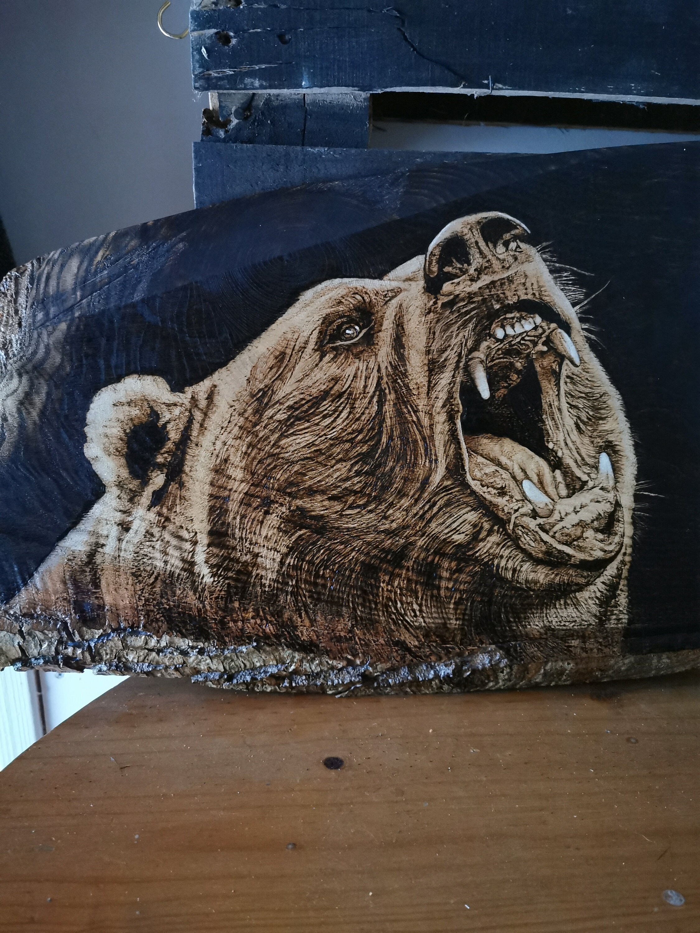 Pyrography Bear Art | Etsy