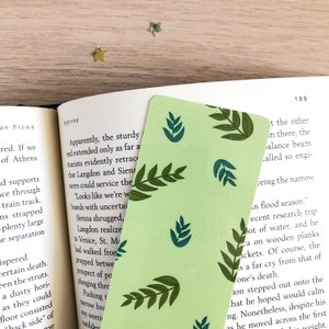 Green Leaves Bookmark - Etsy