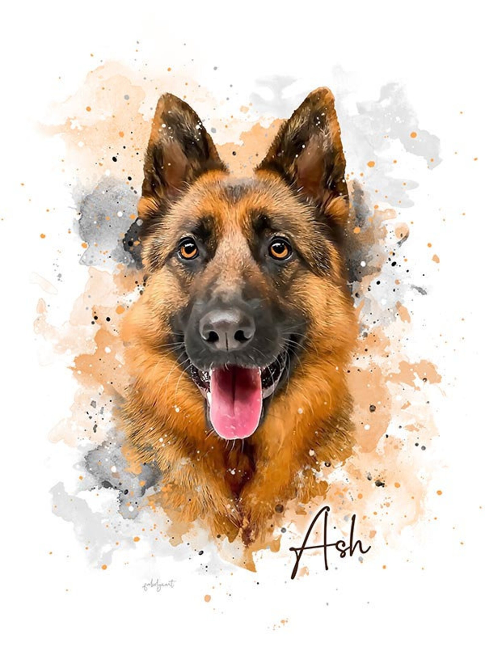 Custom Pet Portrait Digital Custom Dog Dad Gift Personalised | Etsy