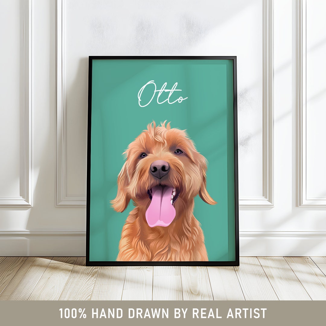 Custom Dog Drawing, Digital Drawing Dog Personalised Dog Drawing ...