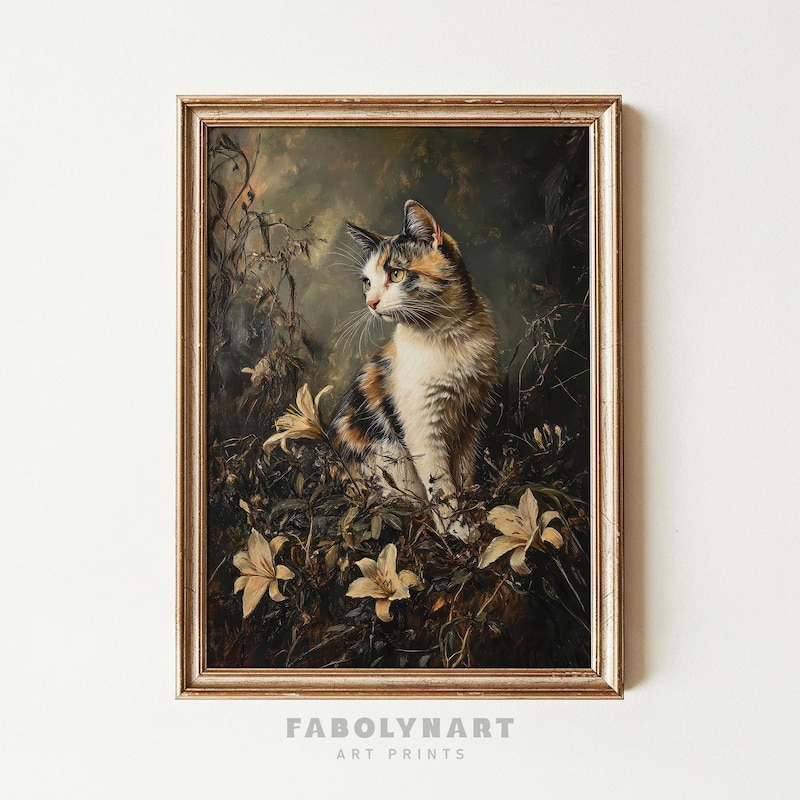 Black Cat Art Dark Moody - Etsy