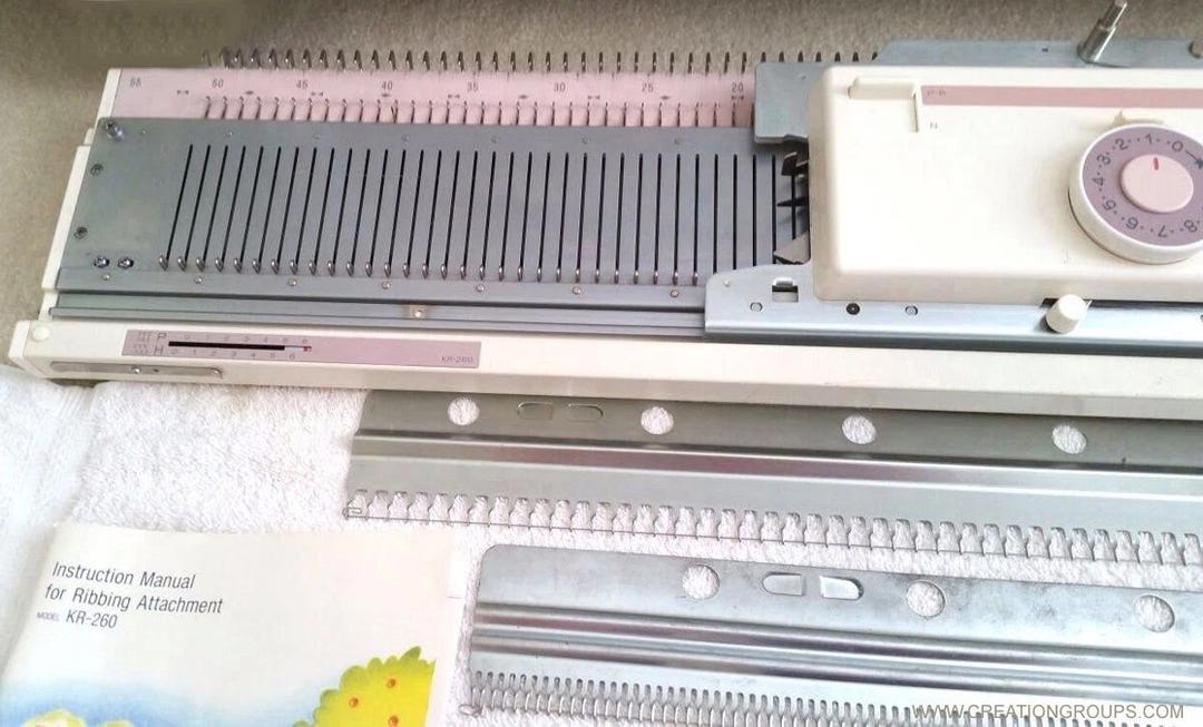 Creative KR260 9mm Bulky Ribber Knitting Machine for Brother Artisan ...