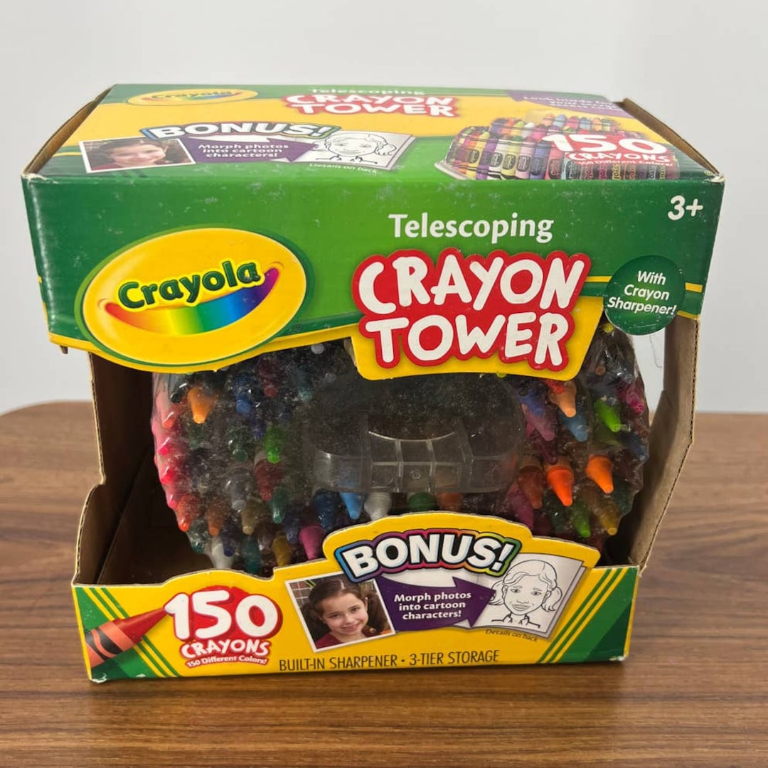 Crayola Telescoping 150 Crayon Tower 3 Tier Storage Built-in - Etsy