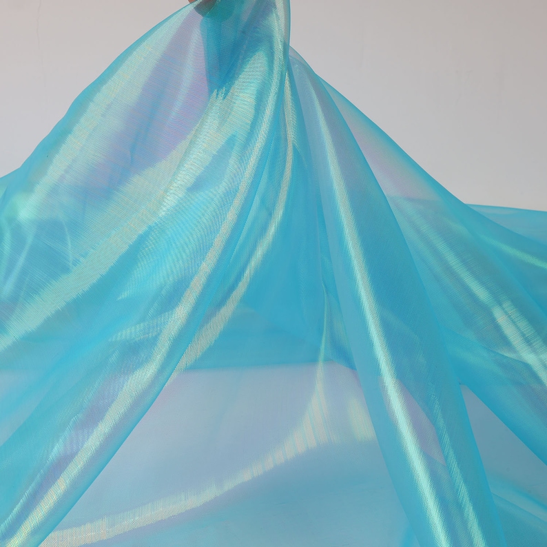 Bright Shiny Iridescent Color Sheer Voile Organza Fabric for - Etsy
