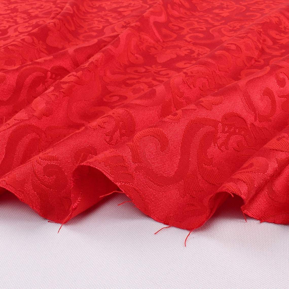 Solid Color Vintage Jacquard Fabric Retro Cloth Making Cheongsam Hanfu ...