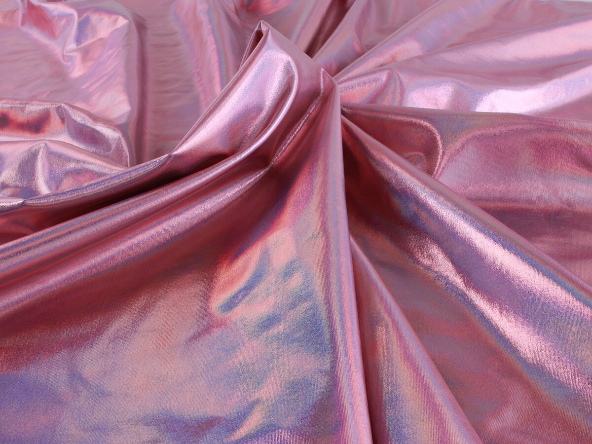 Pink 2 Way Stretch Holographic Spandex Fabric Iridescent - Etsy