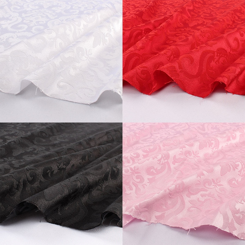 Solid Color Vintage Jacquard Fabric Retro Cloth Making - Etsy