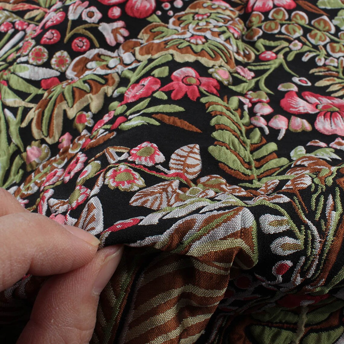 Beautiful Floral Brocade Fabric Jacquard Women Garments Thick - Etsy