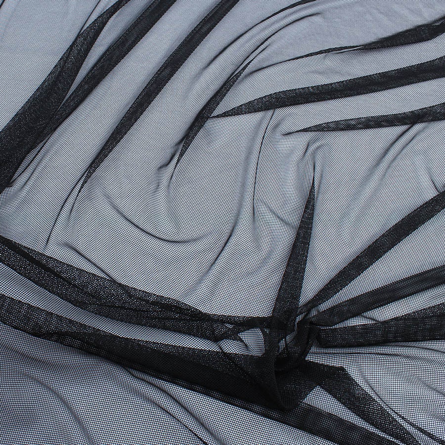 Black Mesh Fabric Swatch