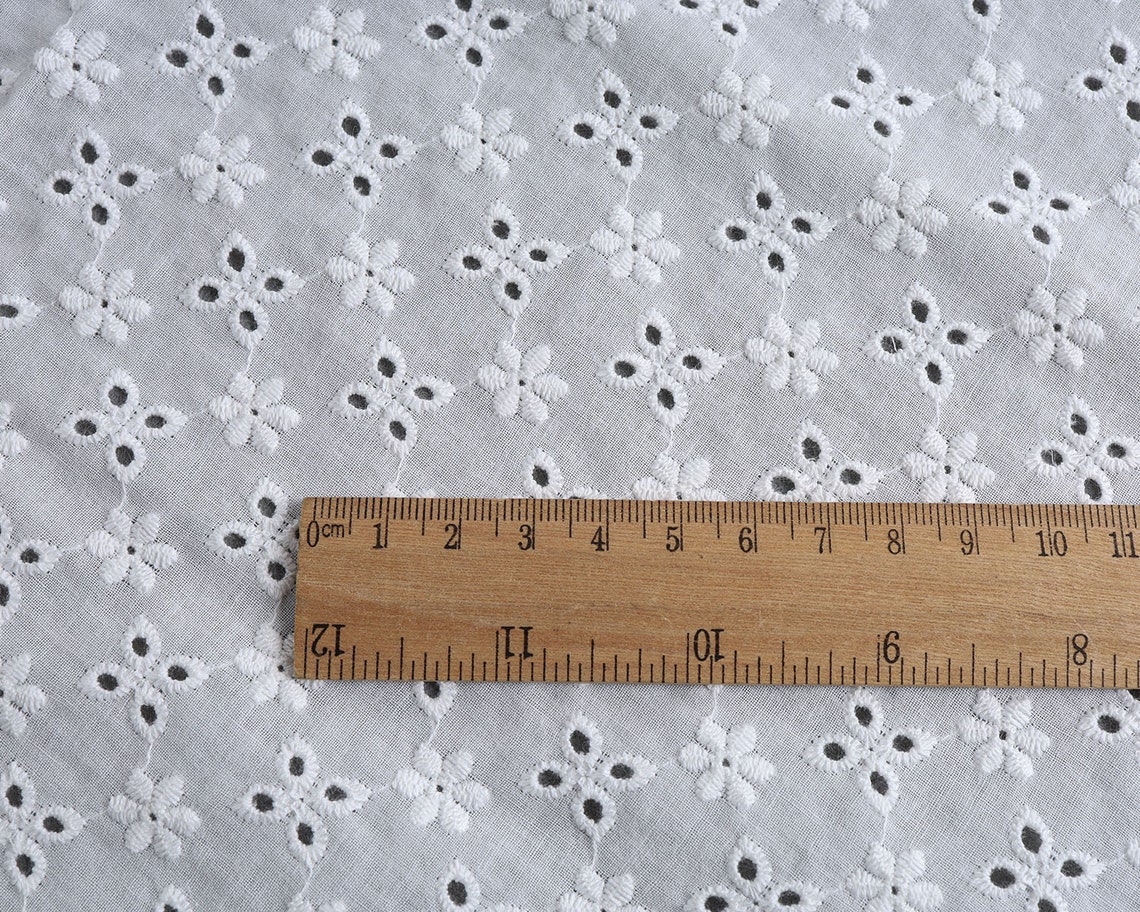 100% Cotton Embroidery Eyelet Fabric Soft Comfortable Cotton - Etsy