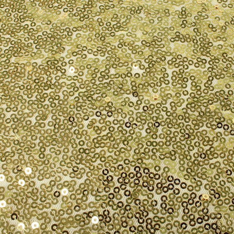 Gold Sequin Fabric Glitz Embroidery Shinny Wedding Decoration | Etsy