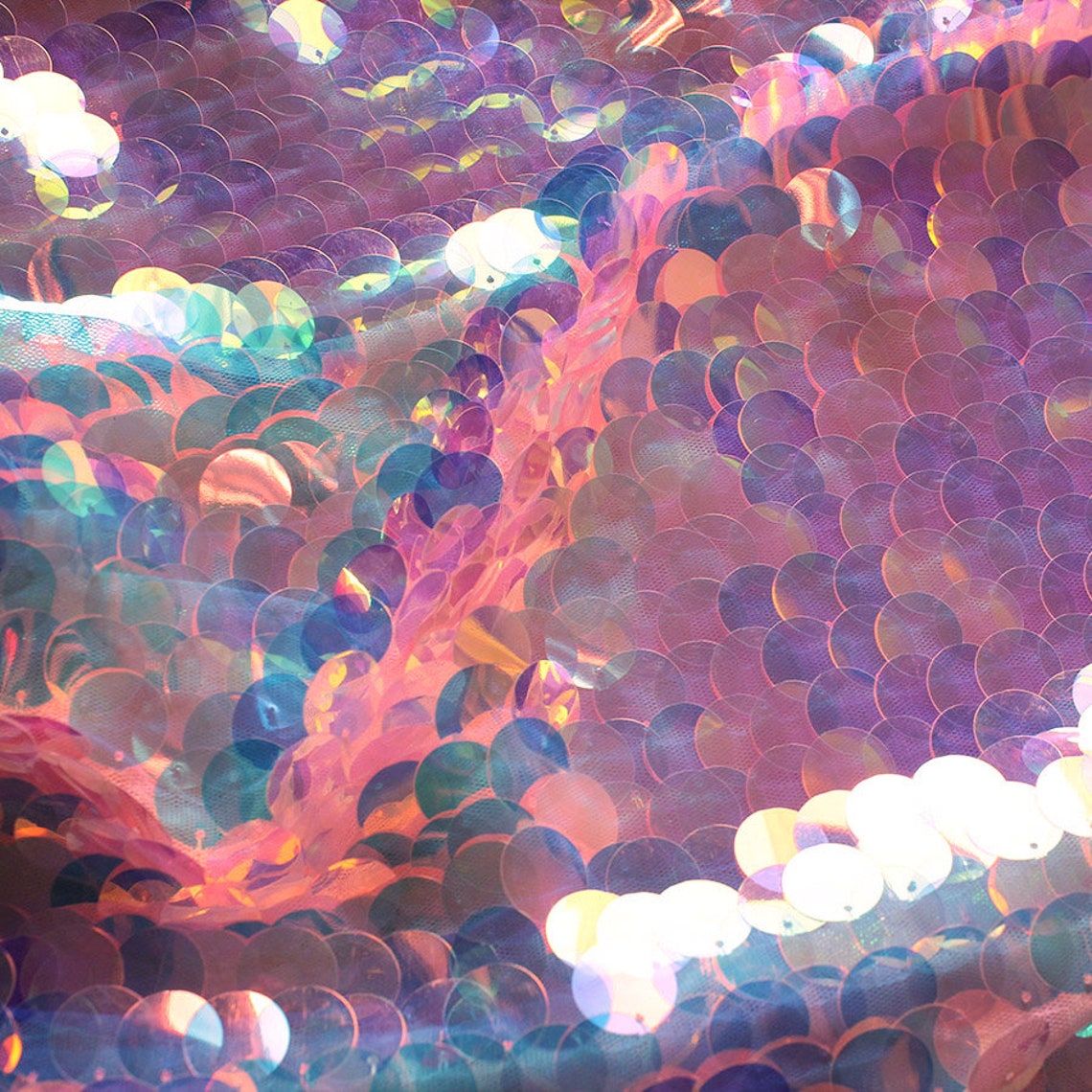 Big Sequins 18mm Iridescent Sparkly Embroidery Sequin Fabric - Etsy