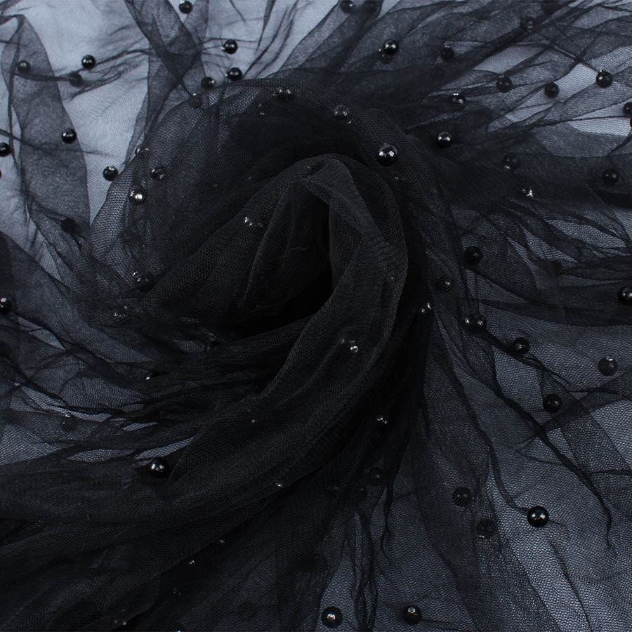 1 Yard Pearl Yarn Mesh Bead Net Fabric for Wedding Dress Cloth | Etsy