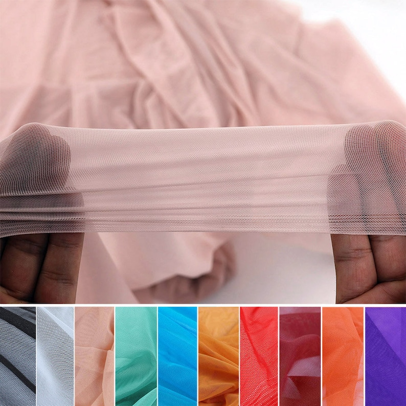1 Yard High-elastic Ultrafine Nylon Thin Power Mesh Net Fabric - Etsy