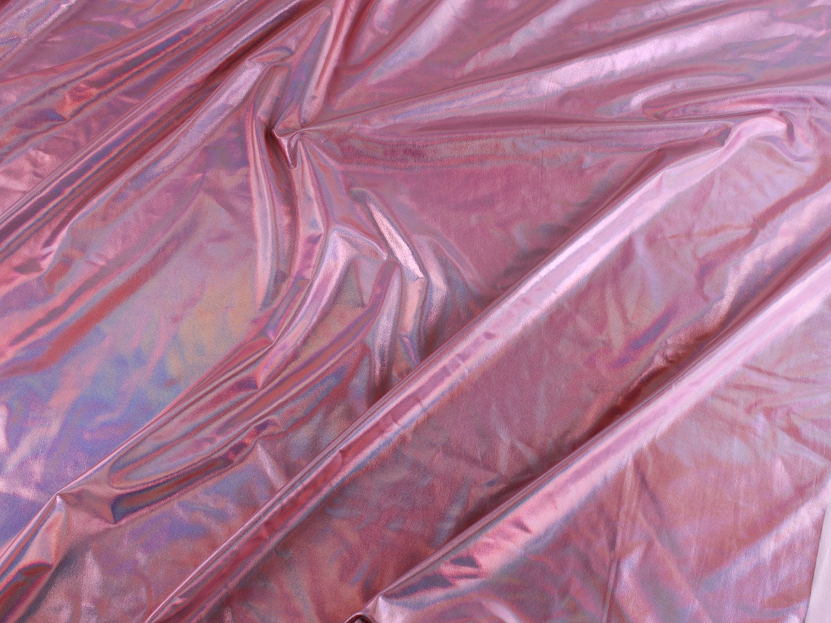 Pink 2 Way Stretch Holographic Spandex Fabric Iridescent - Etsy