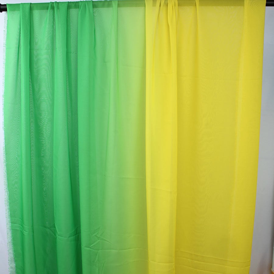 2 Tone Gradien Color Shade Fabric 100D Chiffon Tissu Evening | Etsy