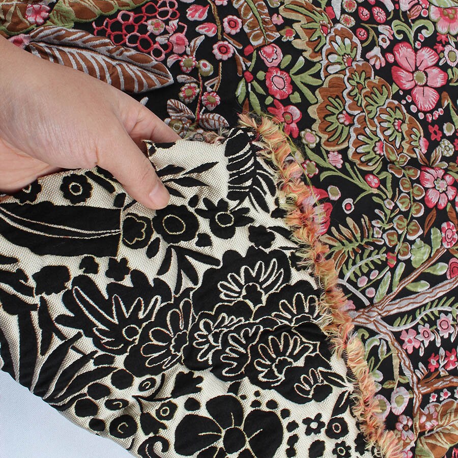 Wunderschöner floraler Brokat Stoff Jacquard Damen | Etsy