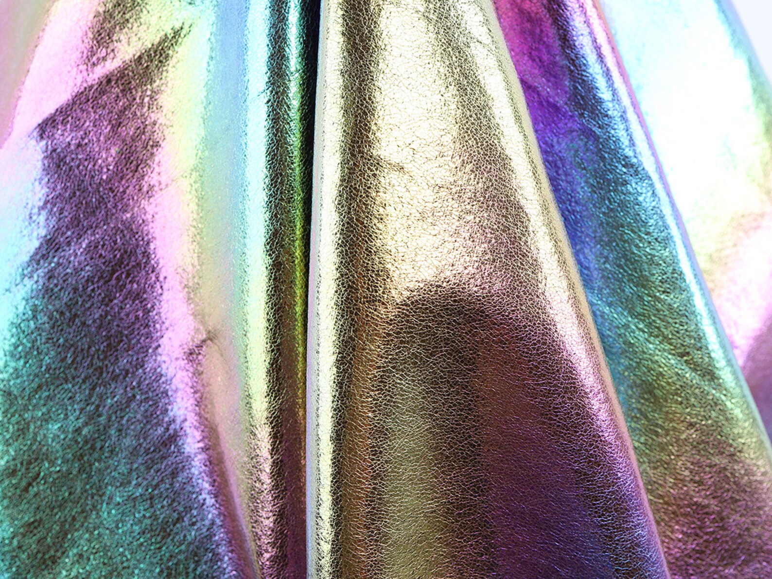 Hologram Iridescent Color Textured PU Fabric Soft Feeling | Etsy