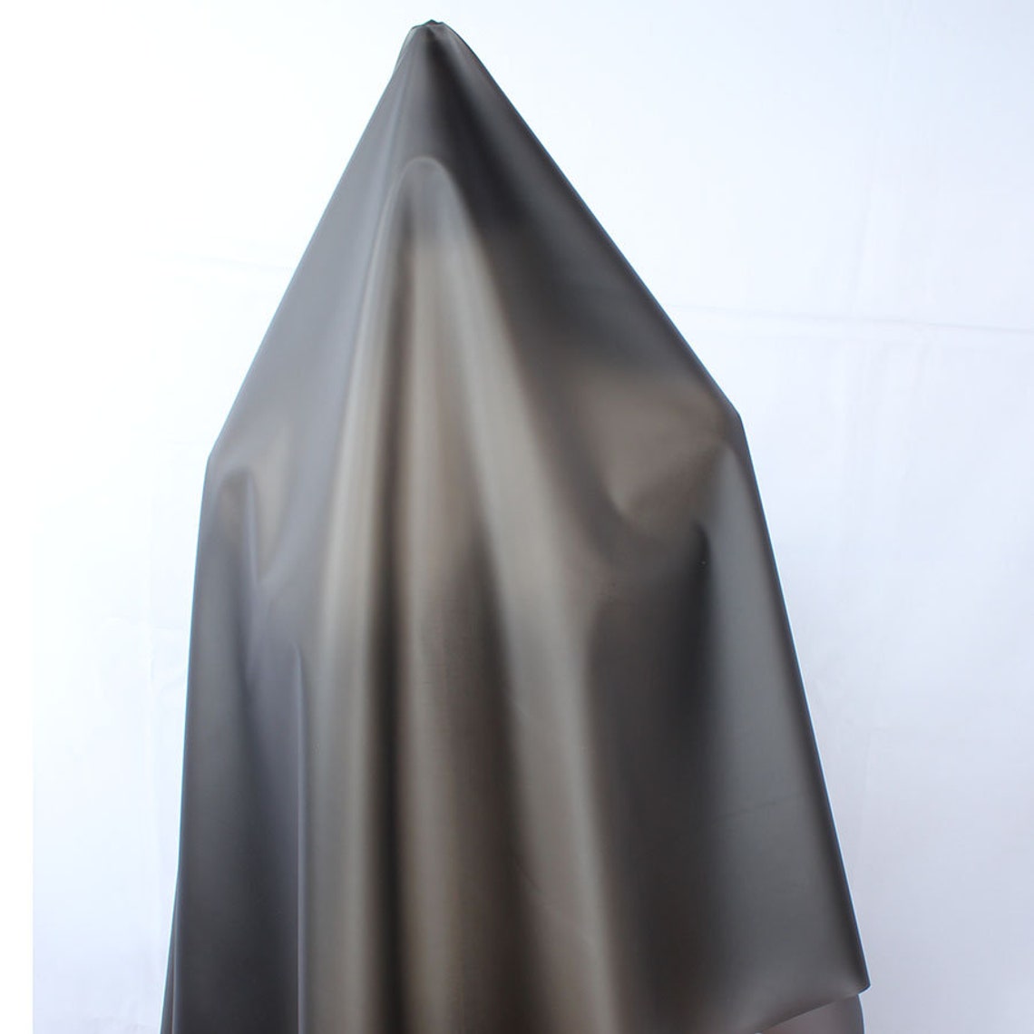 Frosted Matte Black TPU Fabric Waterproof Raincoat Creative Designer's ...