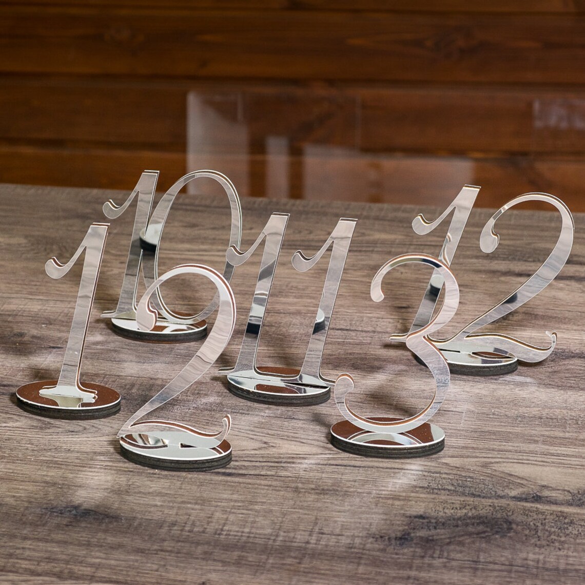 Gold/silver Mirror Table Numbers Boho Wedding Decor Fairy - Etsy