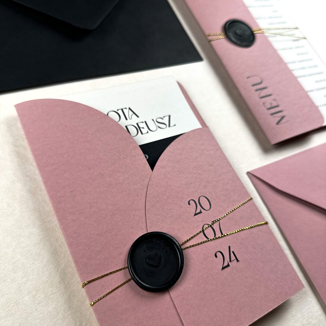 Luxurious Wedding Invitation Set With Unique Arch Design - Sample - Etsy