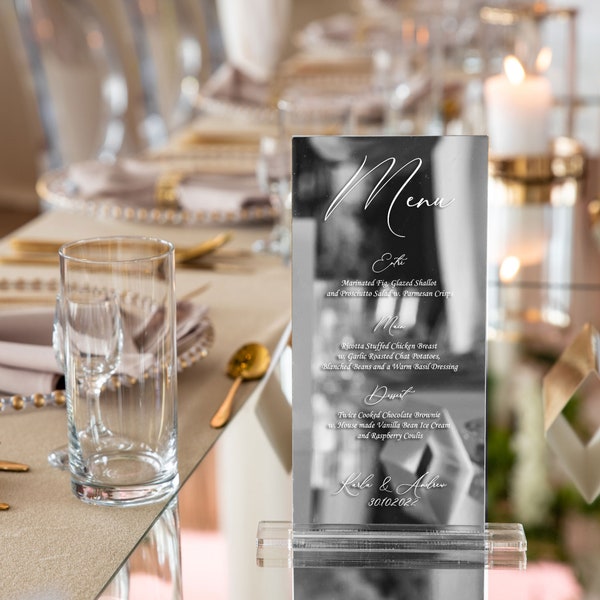 Clear Menu Cards - Etsy